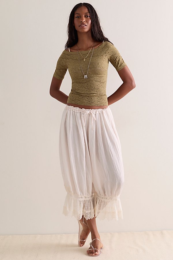 FREE PEOPLE Free People "Smooth Talking" Lace Off-the-Shoulder Top